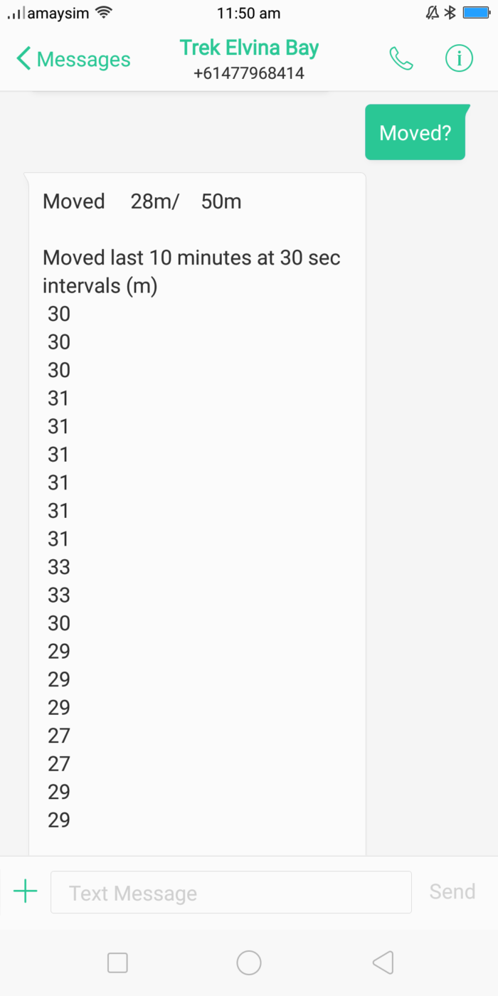 Boat Alarm SMS Examples - Trek Transponder