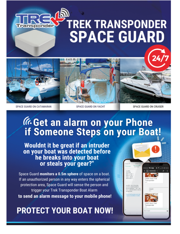 Space Guard 2m Radius Near Field Marine Intruder Sensor - Trek Transponder